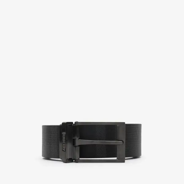 Burberry Reversible Check Belt - Iron Grey/black/grey