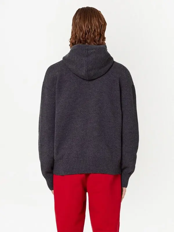 Ami De Coeur Wool Knitted Hoodie