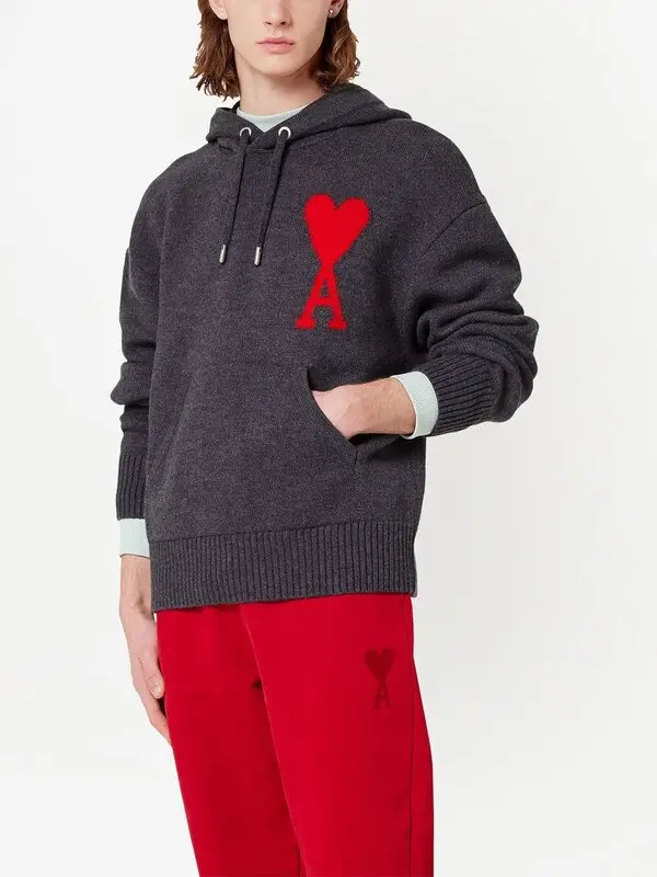 Ami De Coeur Wool Knitted Hoodie