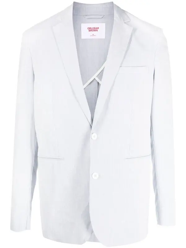 Orlebar Brown Ullock Single-breasted Seersucker Blazer - Blue