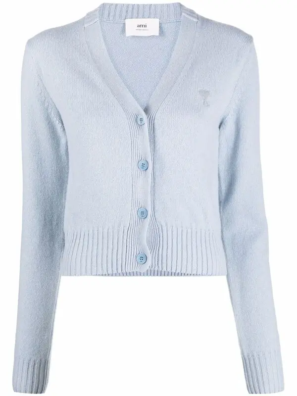 Ami De Coeur V-neck Cardigan - Blue