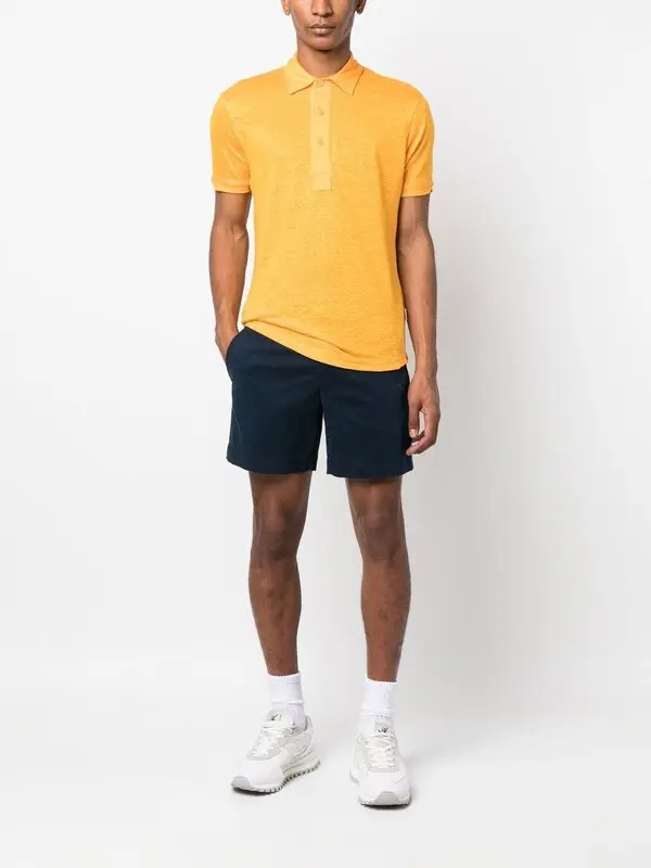 Orlebar Brown Sebastien Linen Polo Shirt - Orange