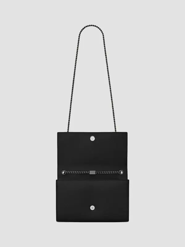 Saint Laurent Kate Medium Chain Bag In Grain De Poudre Embossed Leather