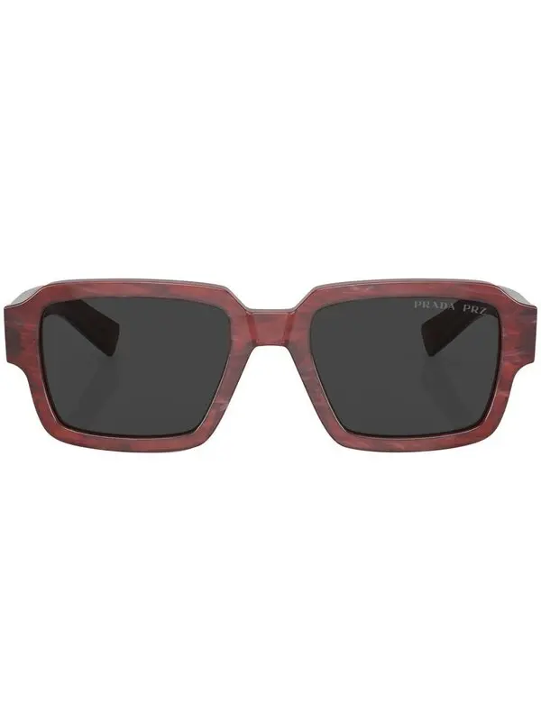 Prada Square-frame Sunglasses With Logo - Grey