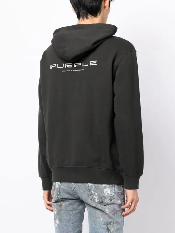 PURPLE BRAND French Chain-link Print Hoodie