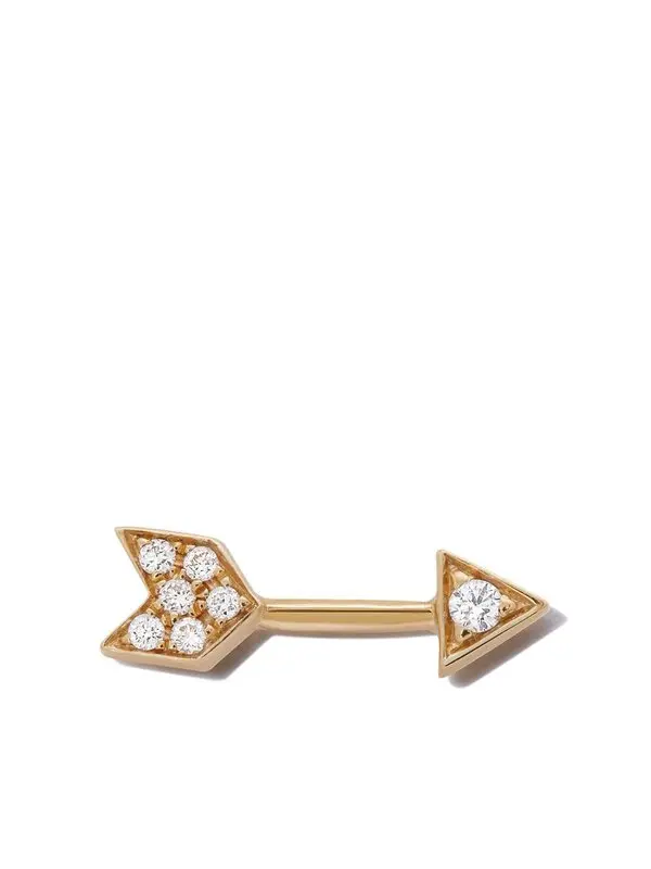 MARIA TASH 18kt Yellow Diamond Arrow Stud Earring - Gold