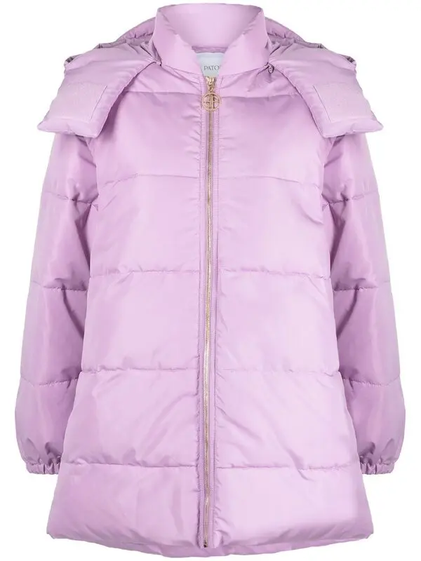 PATOU Detachable Sleeves Puffer Coat - Purple