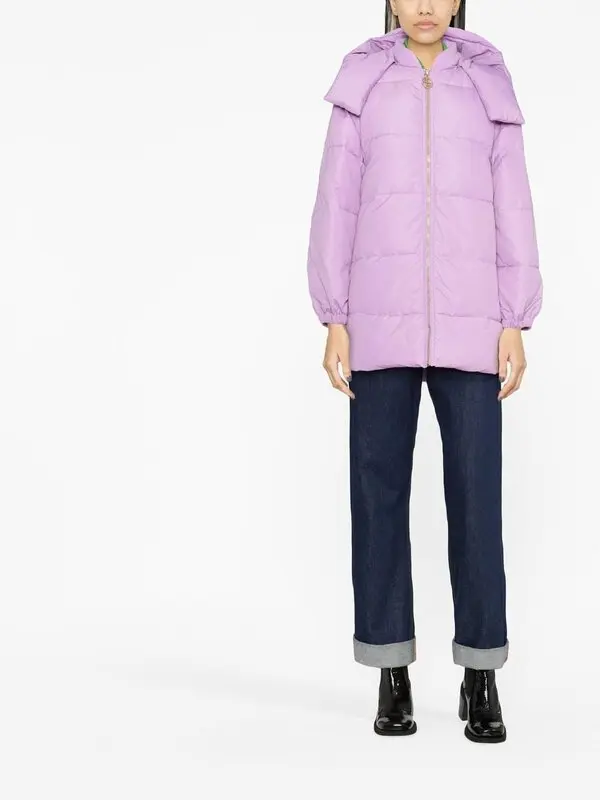 PATOU Detachable Sleeves Puffer Coat - Purple
