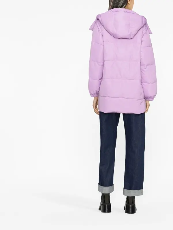 PATOU Detachable Sleeves Puffer Coat - Purple