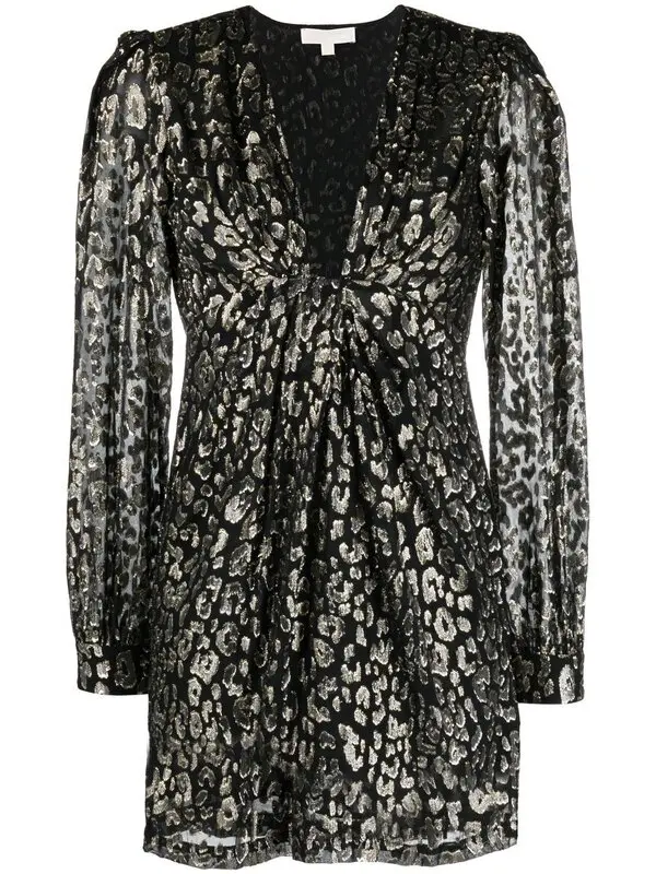 Michael Kors Leopard Jacquard Mini Dress