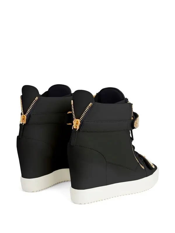 GIUSEPPE ZANOTTI Coby 75mm Wedge-heel Sneakers - White