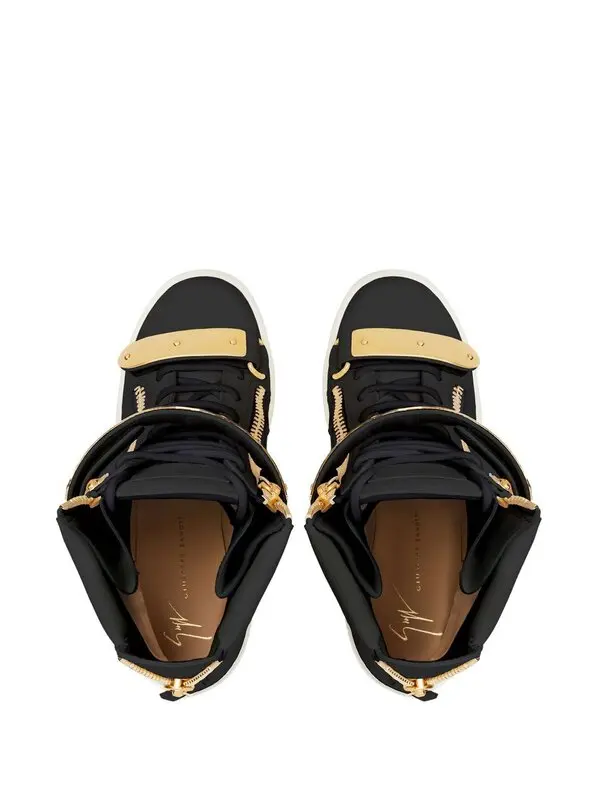 GIUSEPPE ZANOTTI Coby 75mm Wedge-heel Sneakers - White