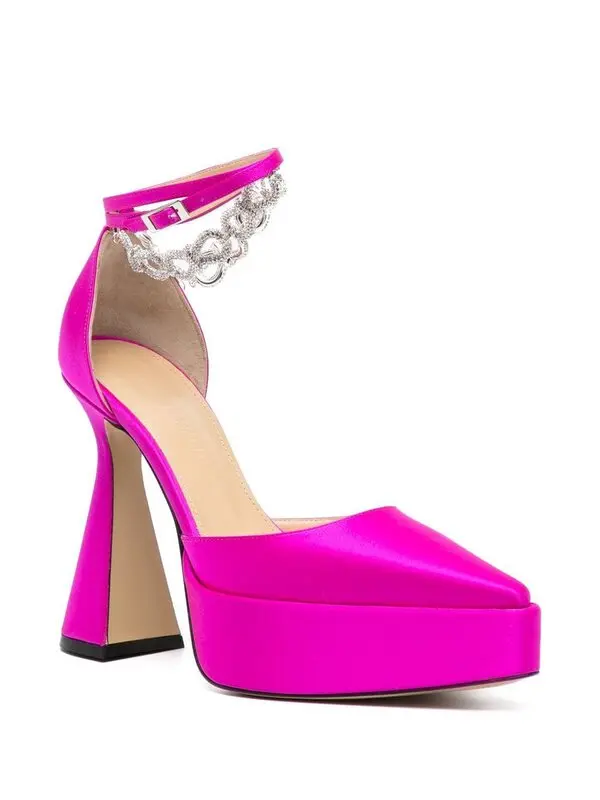 Mach & Mach Pointed Platform Pumps - Pink