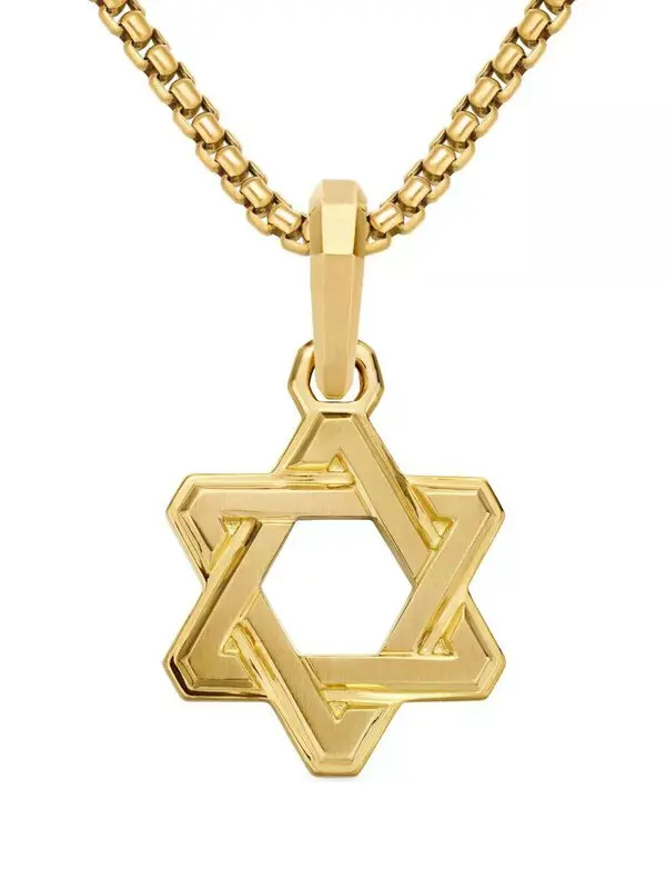 David Yurman 18kt Yellow Star Of David Pendant - Gold