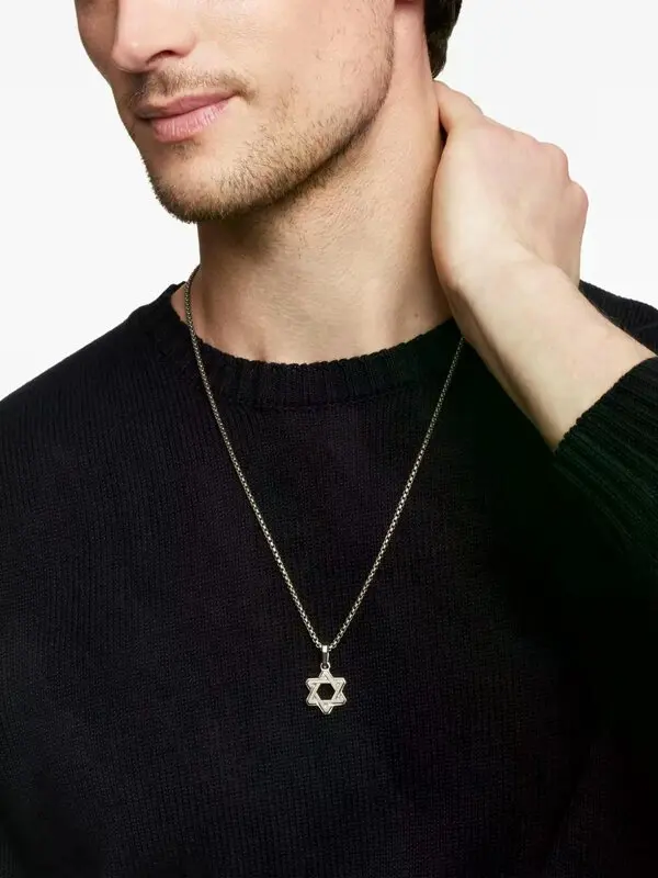 David Yurman Sterling Deco Star Of David Pendant - Silver