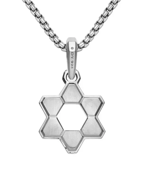 David Yurman Sterling Deco Star Of David Pendant - Silver