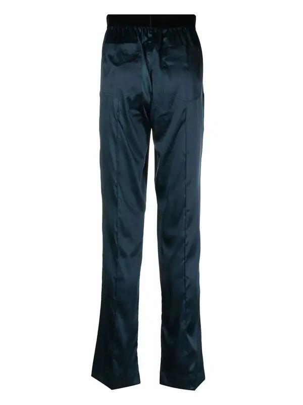 TOM FORD Tailored Silk Pajama Bottoms - Blue