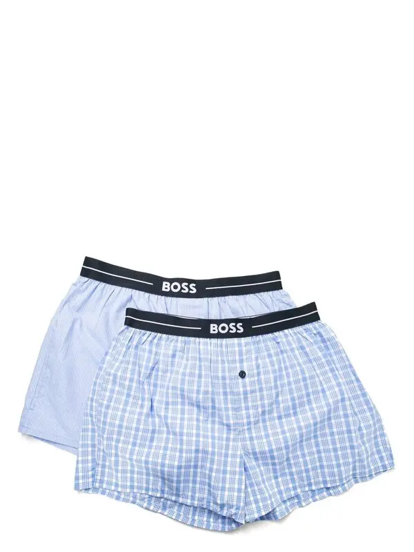 BOSS Two-pack Cotton Boxer Shorts - Blue