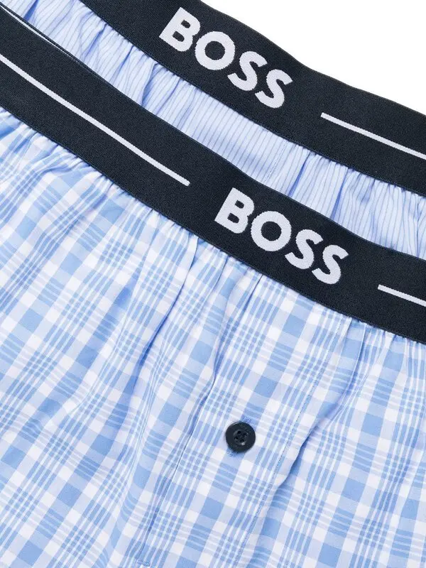 BOSS Two-pack Cotton Boxer Shorts - Blue