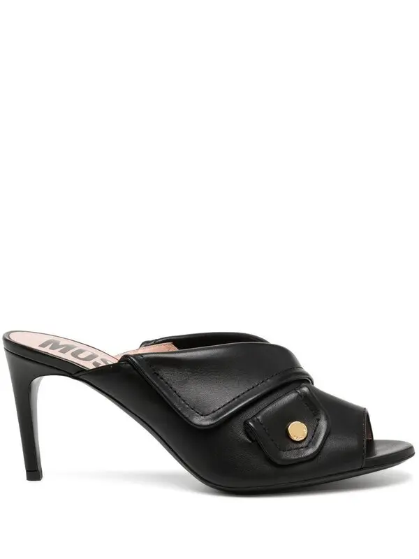 Moschino Heeled Leather Sandals
