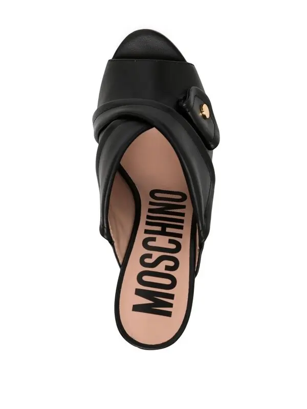 Moschino Heeled Leather Sandals