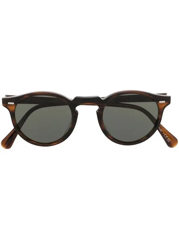 Oliver Spencer Gregory Round-frame Sunglasses - Brown