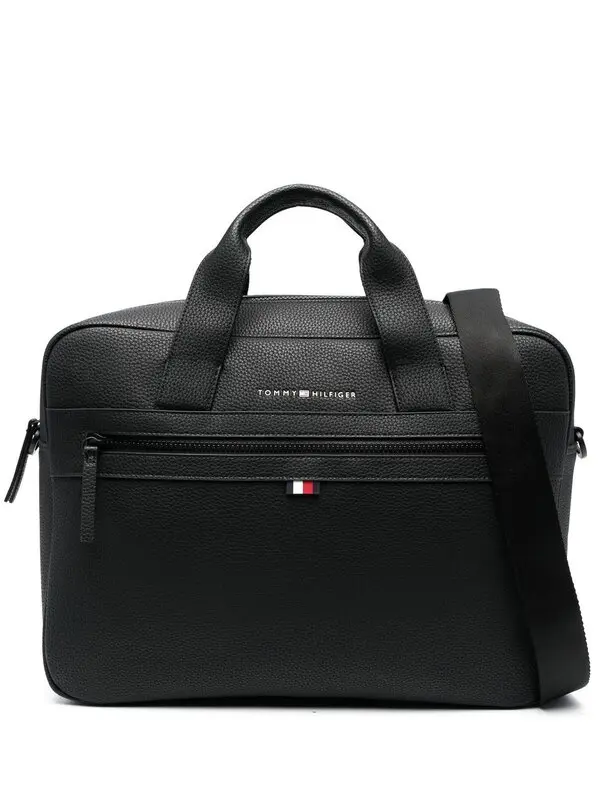 Tommy Hilfiger Logo-plaque Laptop Bag - Black