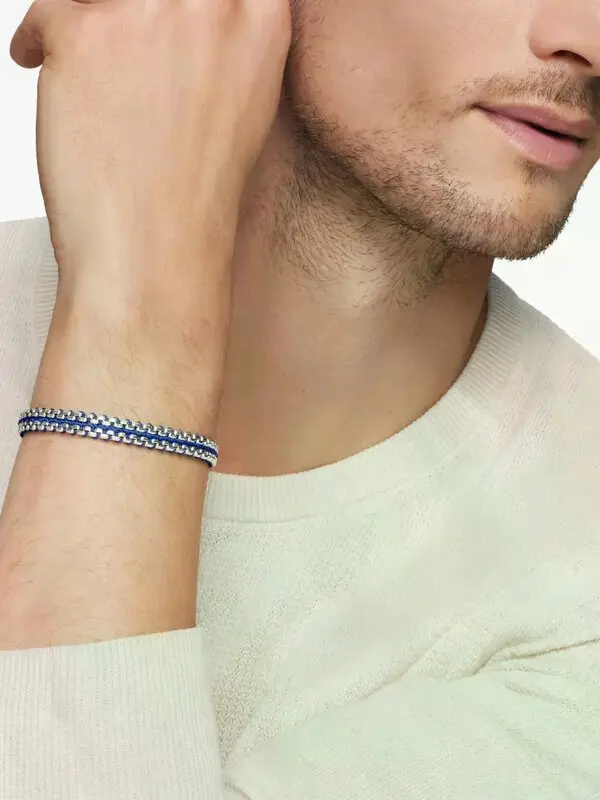 David Yurman Sterling Woven Box Chain Bracelet - Silver