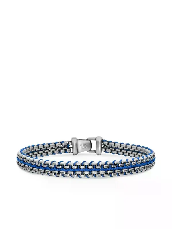 David Yurman Sterling Woven Box Chain Bracelet - Silver