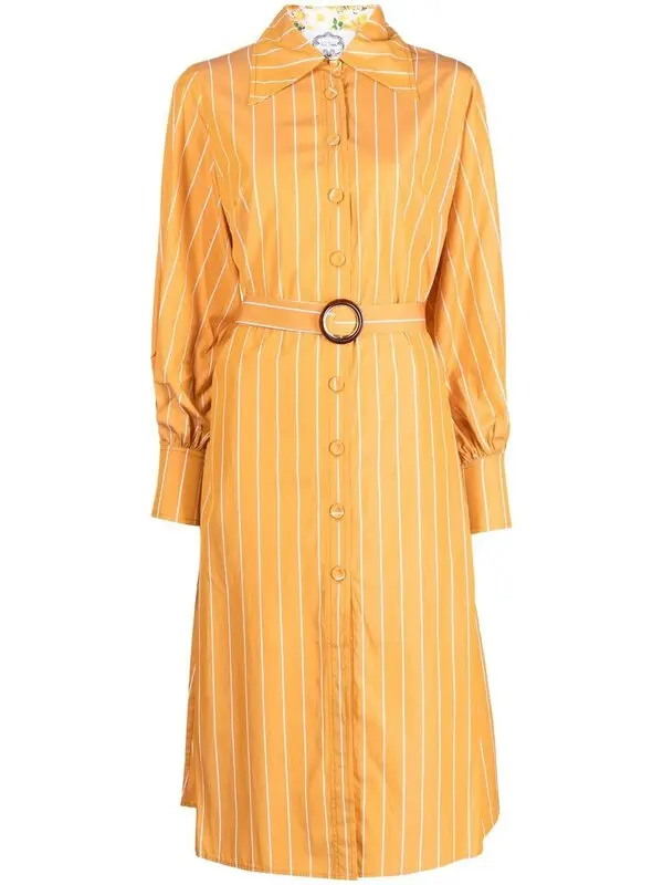orange striped shirt dress Ragaz Stripe