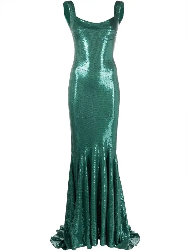 ATU BODY COUTURE Sequin-embellished Evening Gown - Green