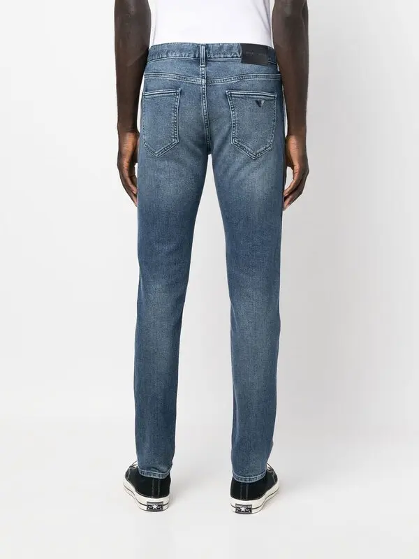 Emporio Armani Slim-cut Stonewashed Jeans