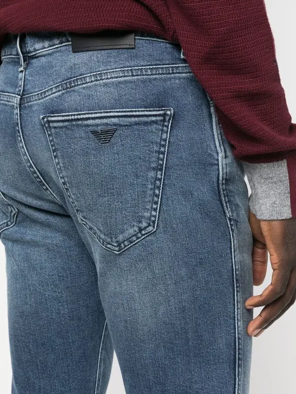 Emporio Armani Slim-cut Stonewashed Jeans