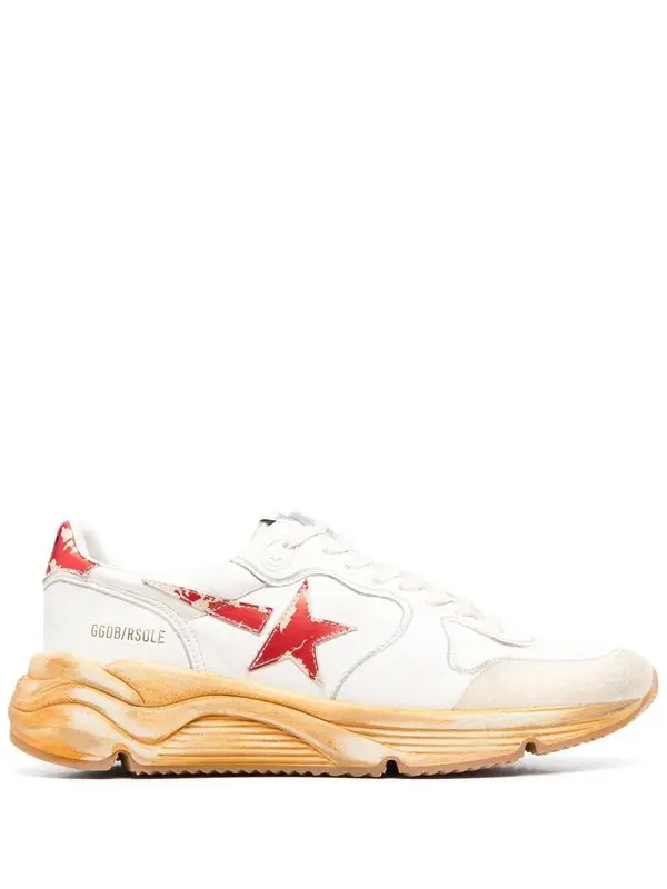 GOLDEN GOOSE Running Sole Leather Trainers - White