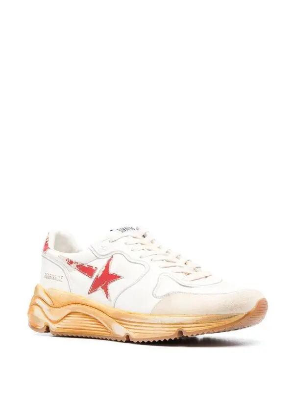 GOLDEN GOOSE Running Sole Leather Trainers - White