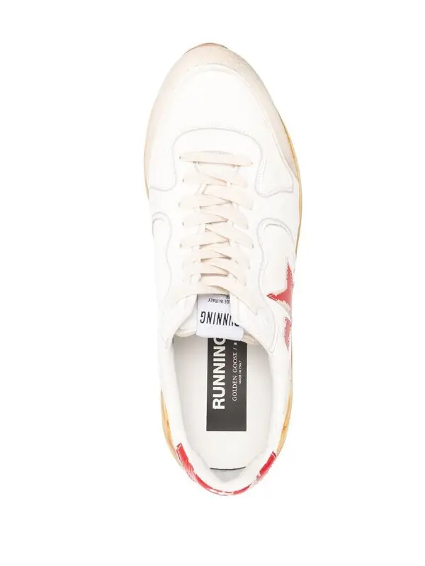 GOLDEN GOOSE Running Sole Leather Trainers - White