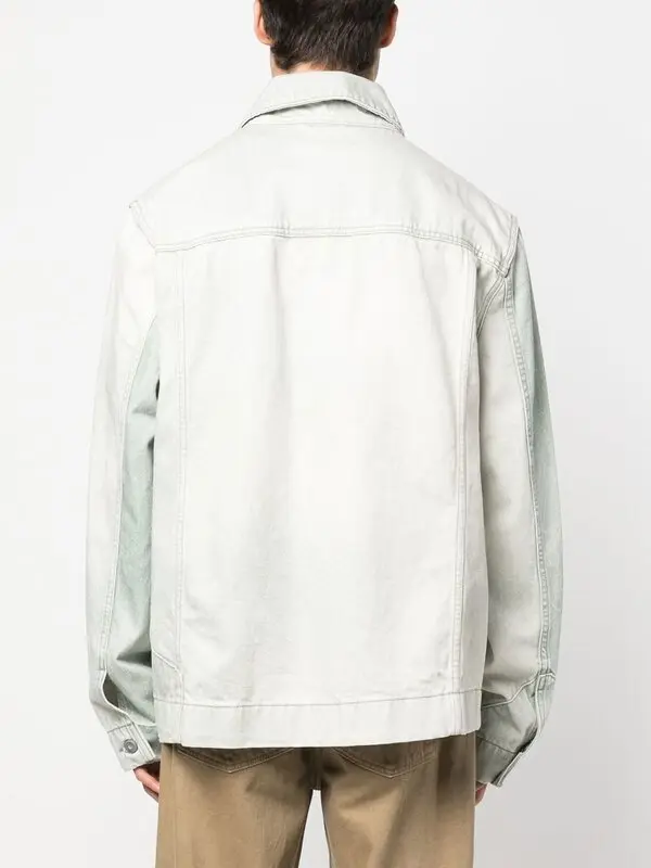 OBJECTS IV LIFE Logo-embroidered Denim Jacket - Green