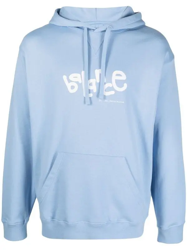 OBJECTS IV LIFE Balance Graphic-print Hoodie - Blue