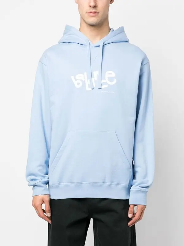 OBJECTS IV LIFE Balance Graphic-print Hoodie - Blue