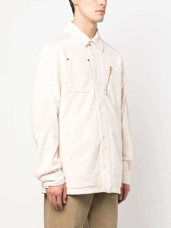 OBJECTS IV LIFE Logo-patch Shirt Jacket - Pink