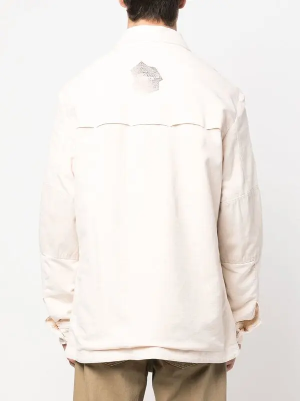 OBJECTS IV LIFE Logo-patch Shirt Jacket - Pink