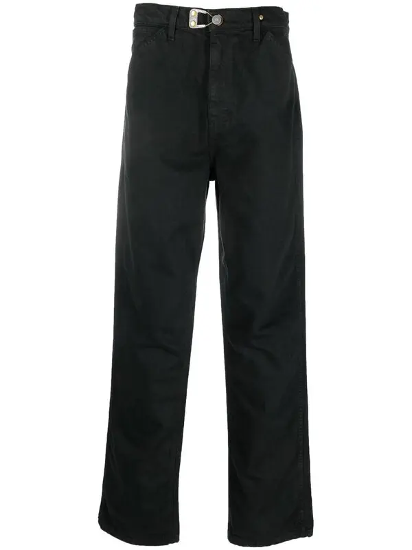 OBJECTS IV LIFE Buckle-detail Straight-leg Jeans - Grey