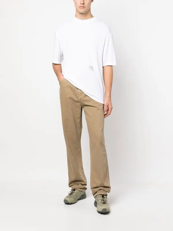 OBJECTS IV LIFE Buckle-detail Straight-leg Jeans - Neutrals