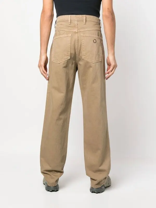 OBJECTS IV LIFE Buckle-detail Straight-leg Jeans - Neutrals