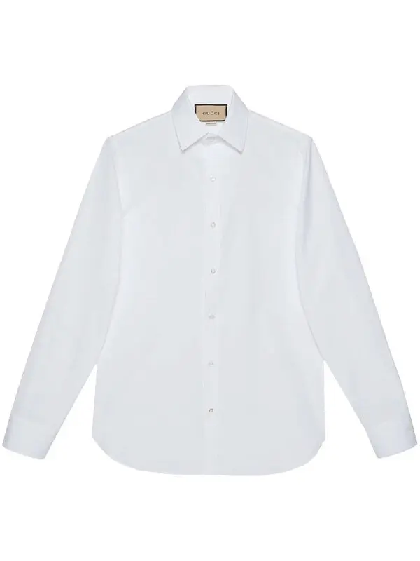 Gucci Poplin Long-sleeve Shirt - White