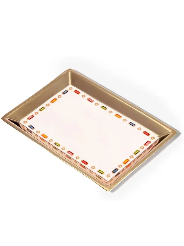 SUZANNE KALAN Jewel-print Porcelain Tray - Pink