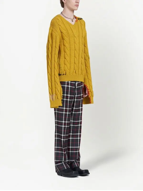 Marni Checked Wide-leg Trousers