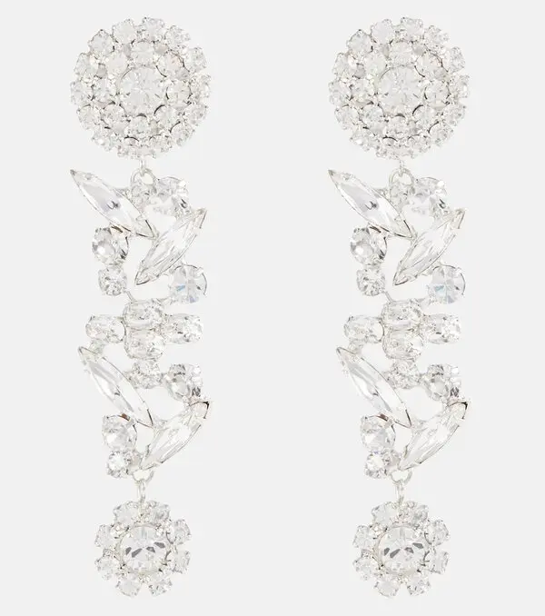 JENNIFER BEHR Larissa Embellished Drop Earrings - Silver