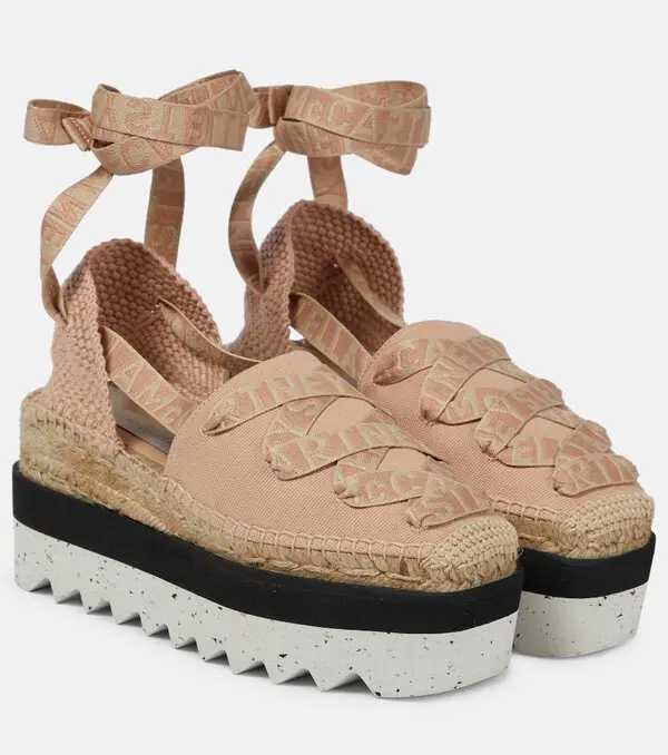 Stella McCartney Gaia Platform Espadrilles - Pink