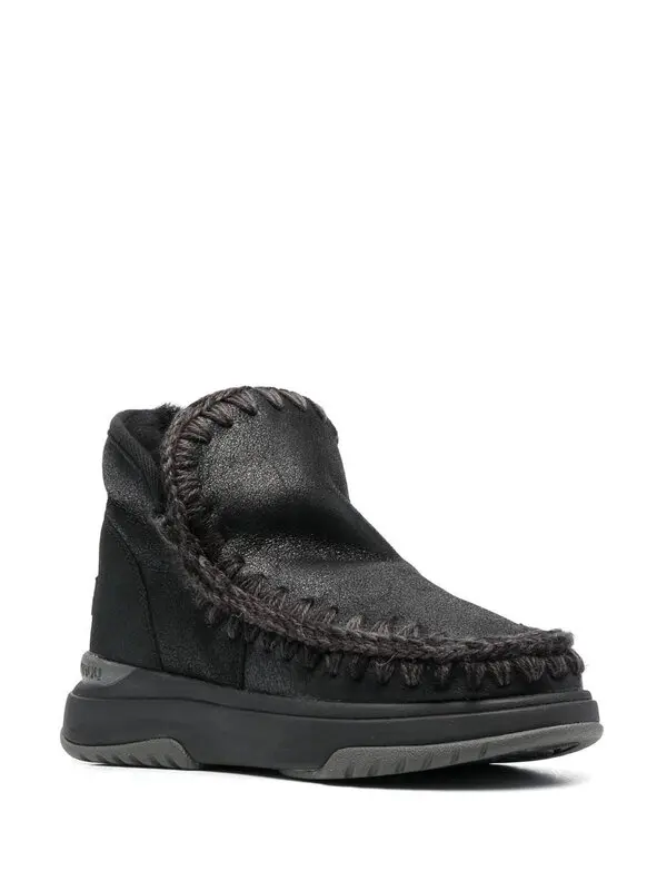Mou Crochet Stitch-trim Sneakers
